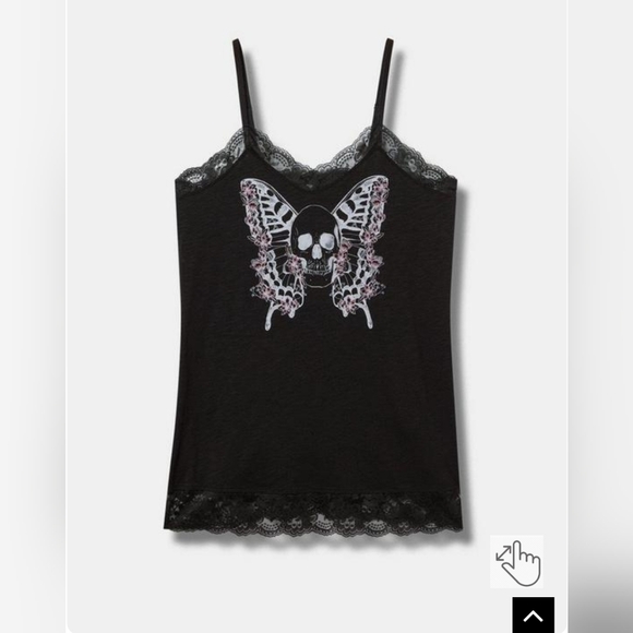 torrid | Tops | Torrid Skull Butterfly Vintage Slub Lace Cami | Poshmark